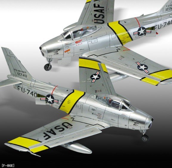 Academy 12530 - 1/72 P-47D & F-86E Gabreski Fighter Model Kit
