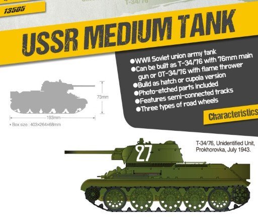 Academy 13505 - 1/35 USSR T-34/76 No.183 Factory Model Kit