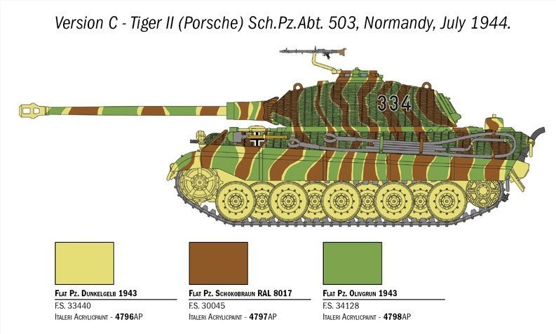 Italeri 15765 - 1/56 Scale Sd. Kfz. 182 Tiger II King Tiger Model Kit