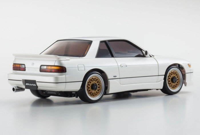 Kyosho 32134PW - Nissan Silvia K's (S13) with Aero kit Pearl White Two-tone with LED MA-020 ...